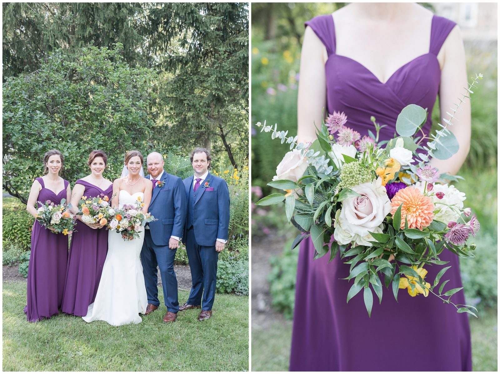 Navy And Plum Strathmere Wedding » Intimate Wedding At Strathmere Lodge